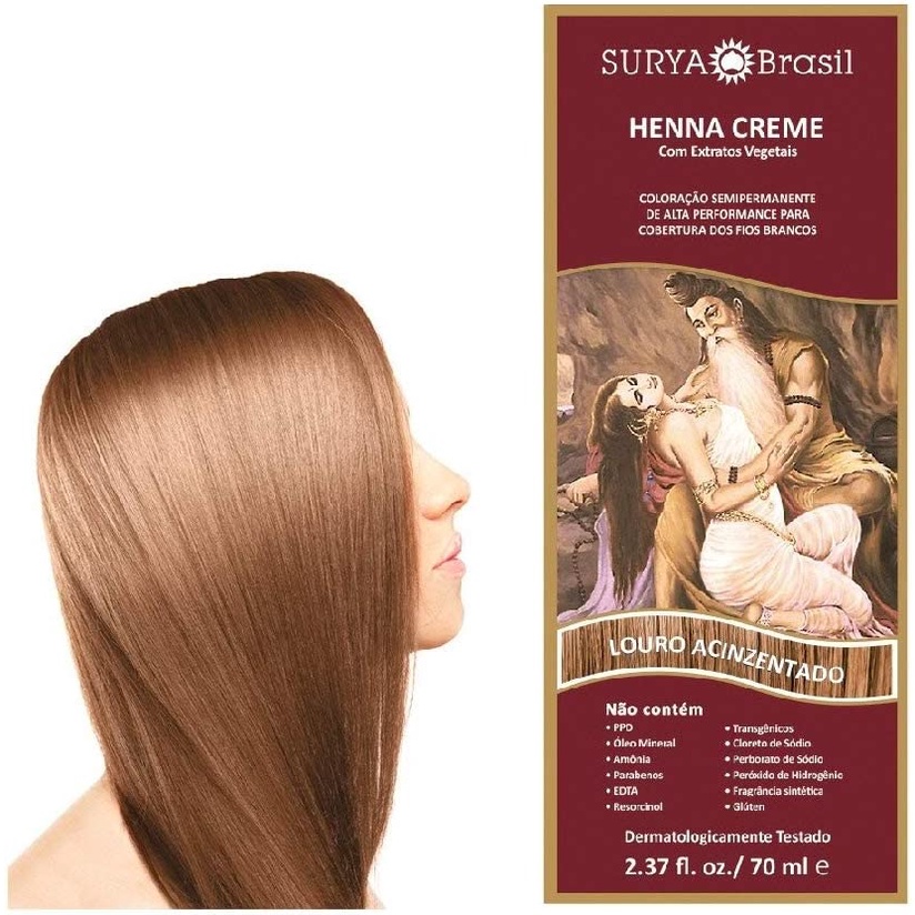 Surya Brasil Henna Creme Cor Louro Acinzentado 70ml | Shopee Brasil