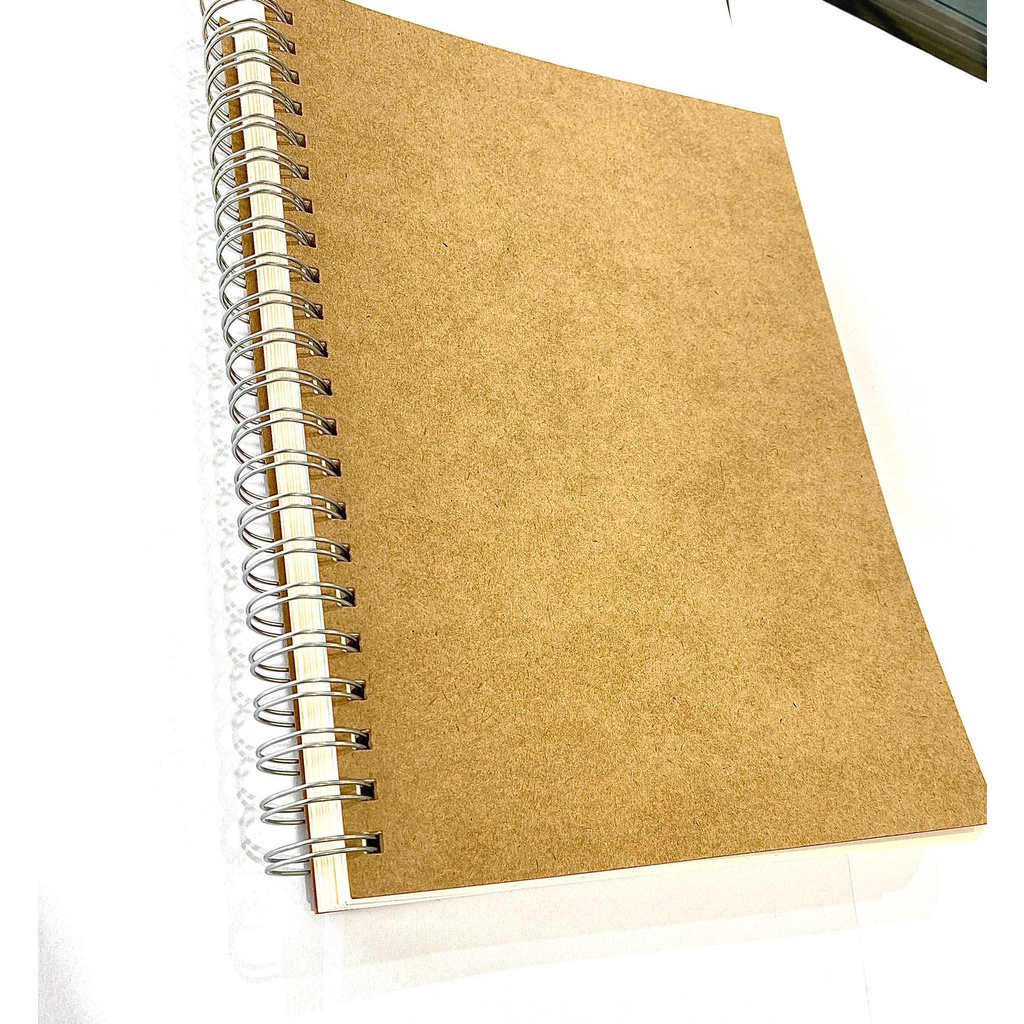 Caderno A4 (Capa Kraft - Wire-o) Miolo marfim | Shopee Brasil