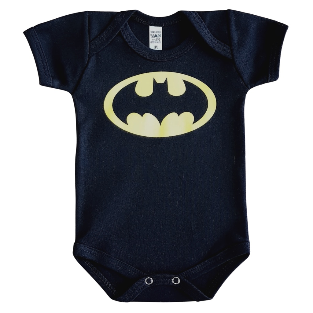 Body Bebê Personagem Minions Batman Mulher Maravilha Super Homem Mickey ...