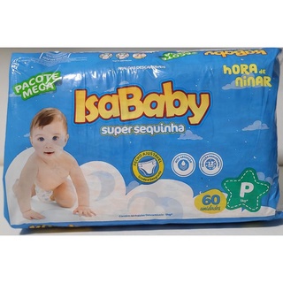 Fralda Descartavel Infantil P isababy super sequinha 12h de absorção ...