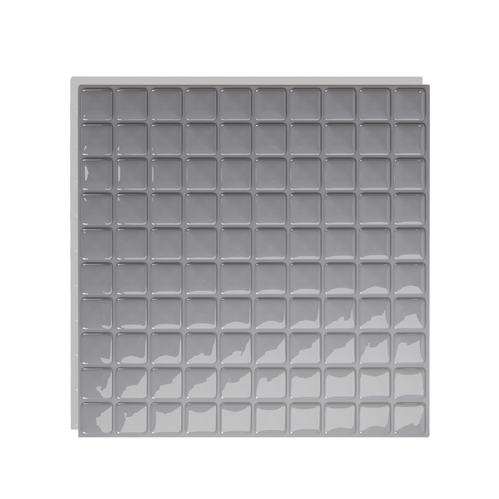 Pastilha Decorativa Adesiva Com Relevo Cinza Claro 27,5 Cm x 27,5 Cm ...