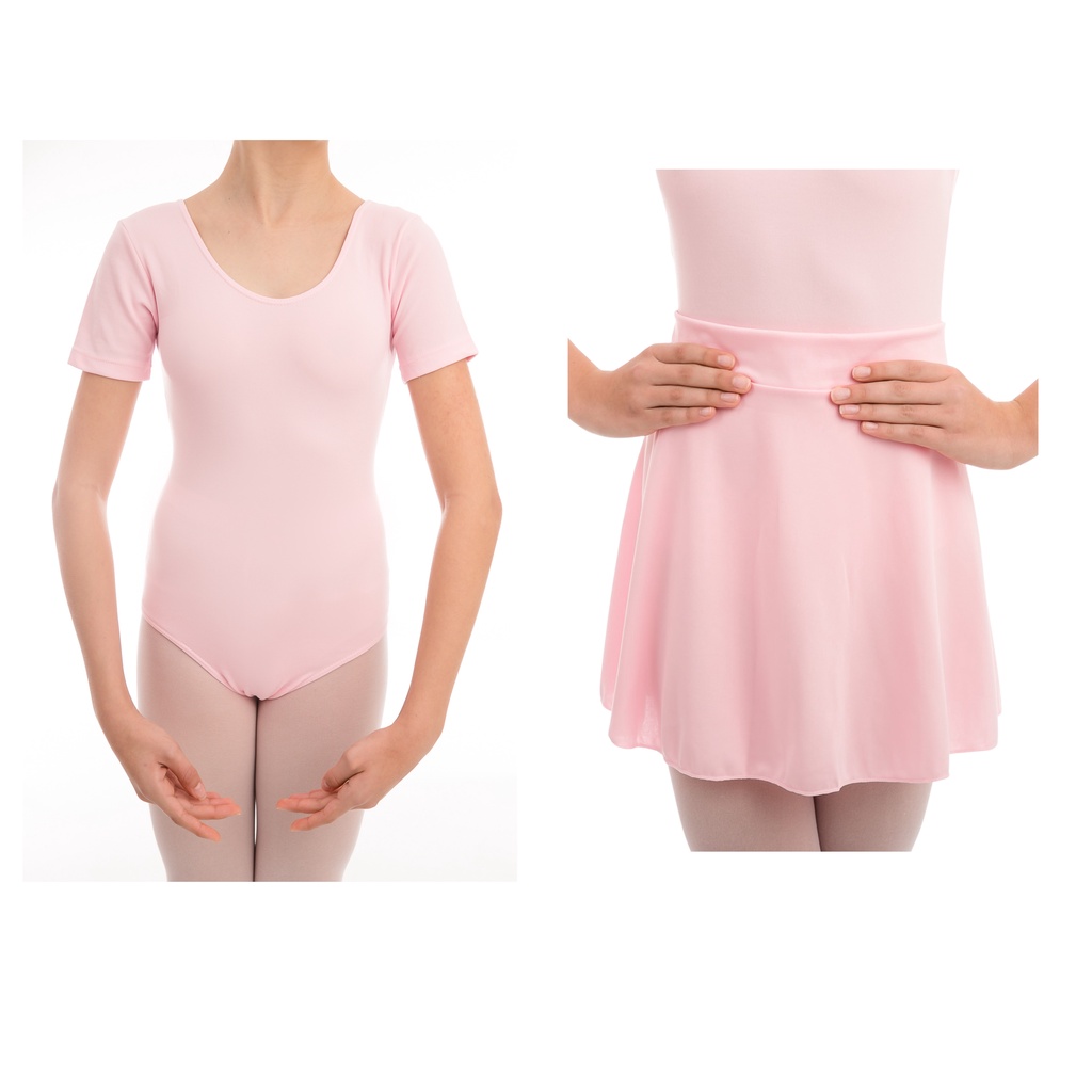 KIT BALLET BALE BODY COLLANT COLAN UNIFORME - 2 PEÇAS MEIA MANGA E SAIA ...