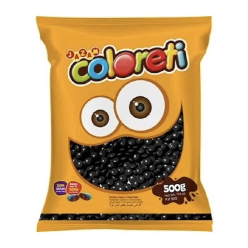 Confeito Coloreti Preto - 500g | Shopee Brasil
