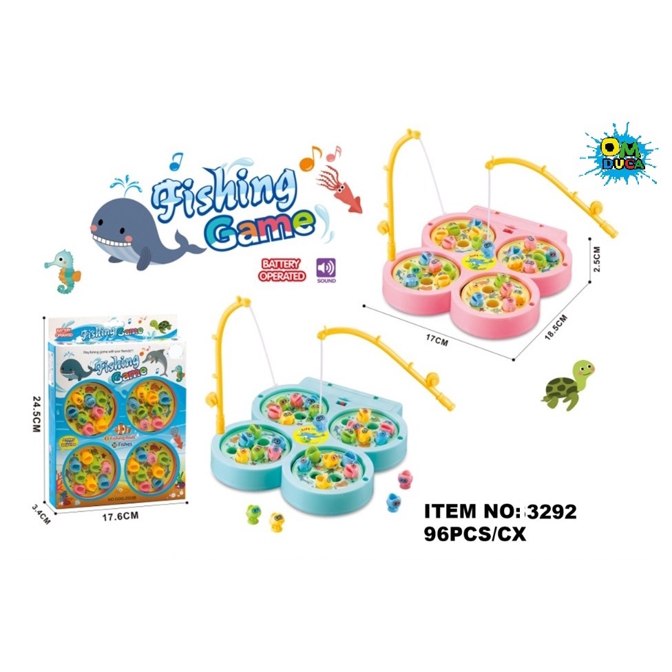 Jogo Pega Peixe Pescaria/ Maluca 32 Peixes E 4 Varas | Shopee Brasil