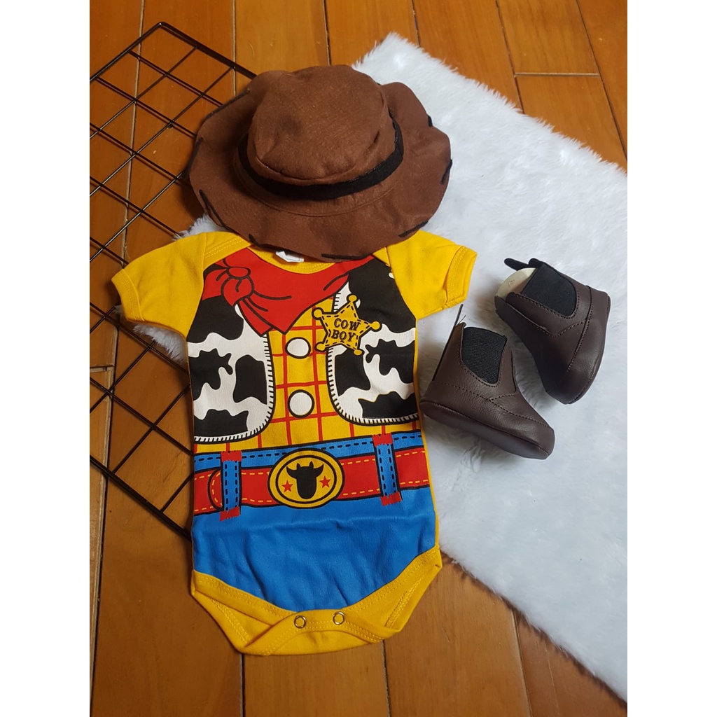 kit Body temático Woody // Buzz Lightyear Toy Story fantasia bebê ...