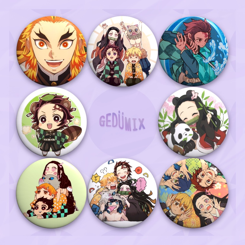 Botton Broches Anime Damon Slayer | Shopee Brasil