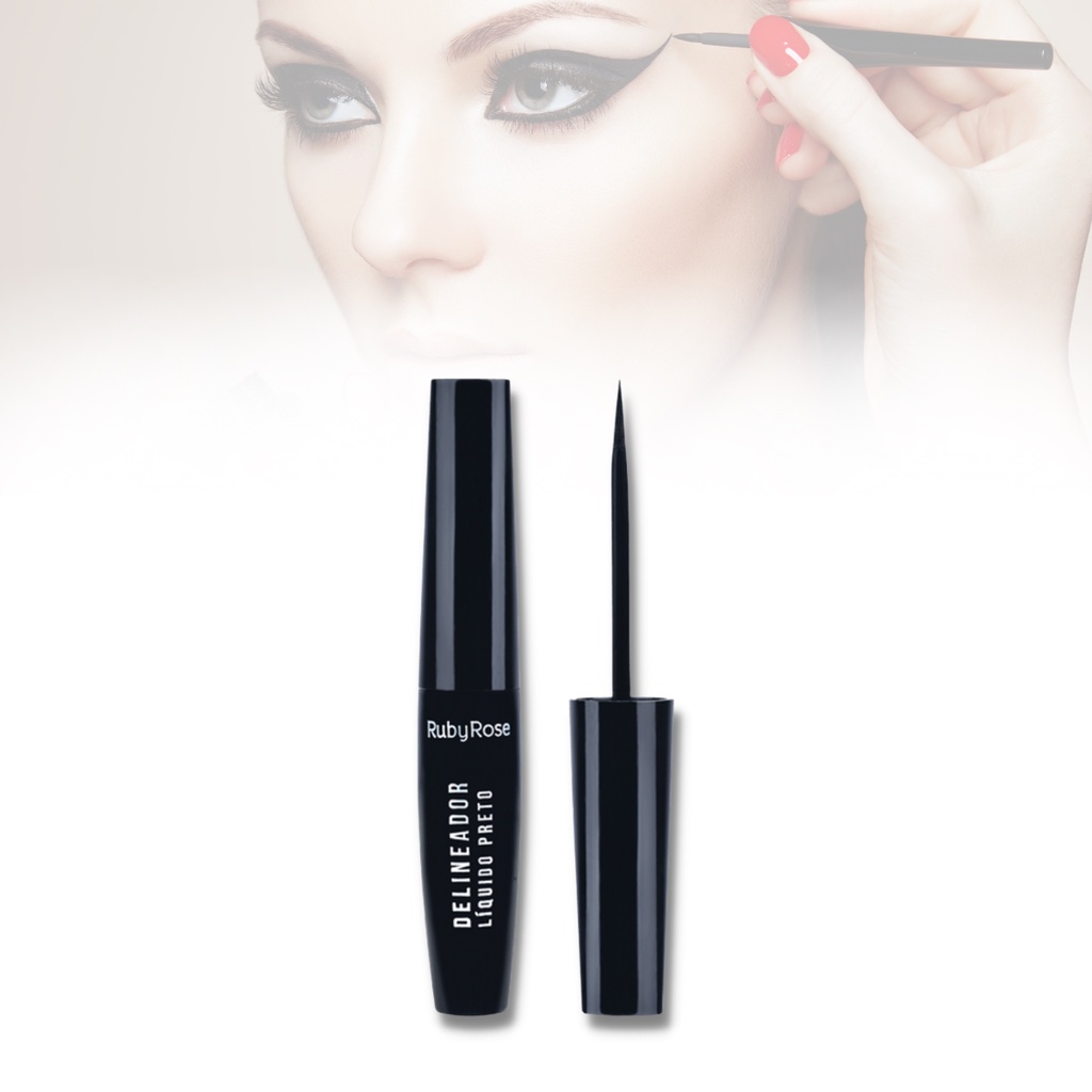 Delineador Líquido Preto Ruby Rose | Shopee Brasil