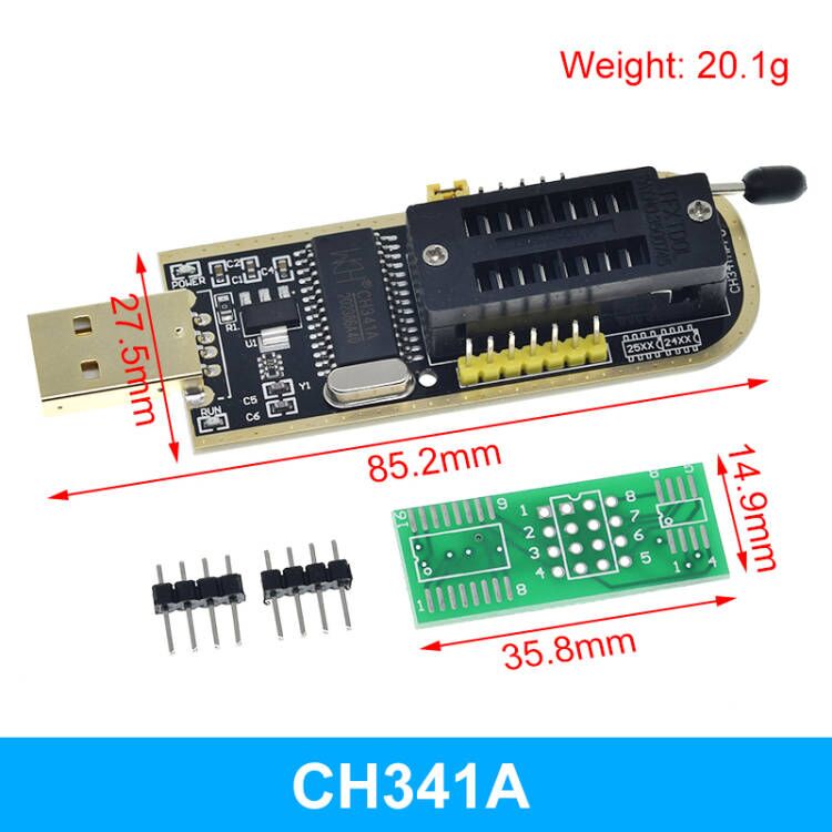 Gravador Eprom Bios Ch341a Pro Ch341 + Pinça + Acessórios | Shopee Brasil