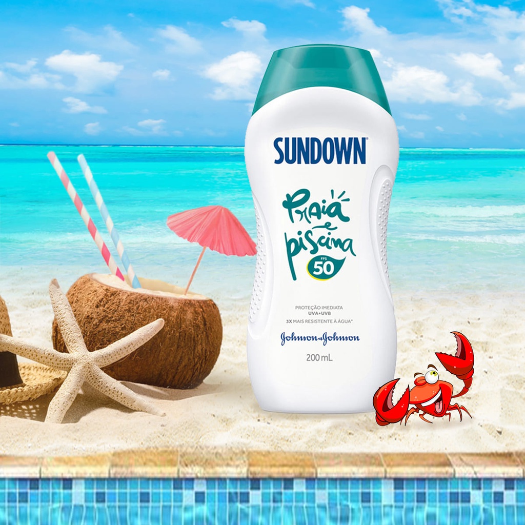 Protetor Solar Sundown Praia e Piscina FPS 50 - 200ml | Shopee Brasil