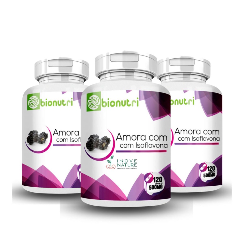 Kit C/3 Amora Miura Com Isoflavona 120 Caps. 500mg . | Shopee Brasil