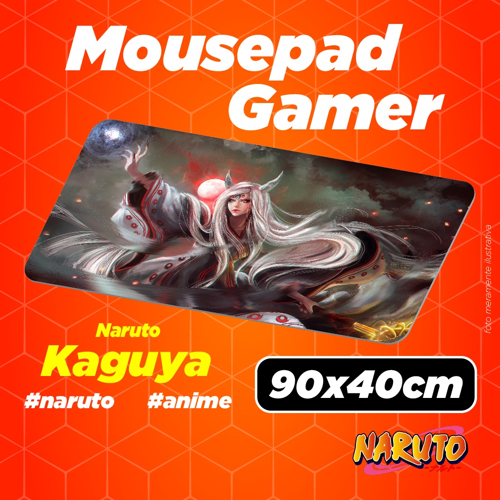 Mouse Pad Gamer Personalizado - Kaguya - Naruto - Anime - 90x40cm ...