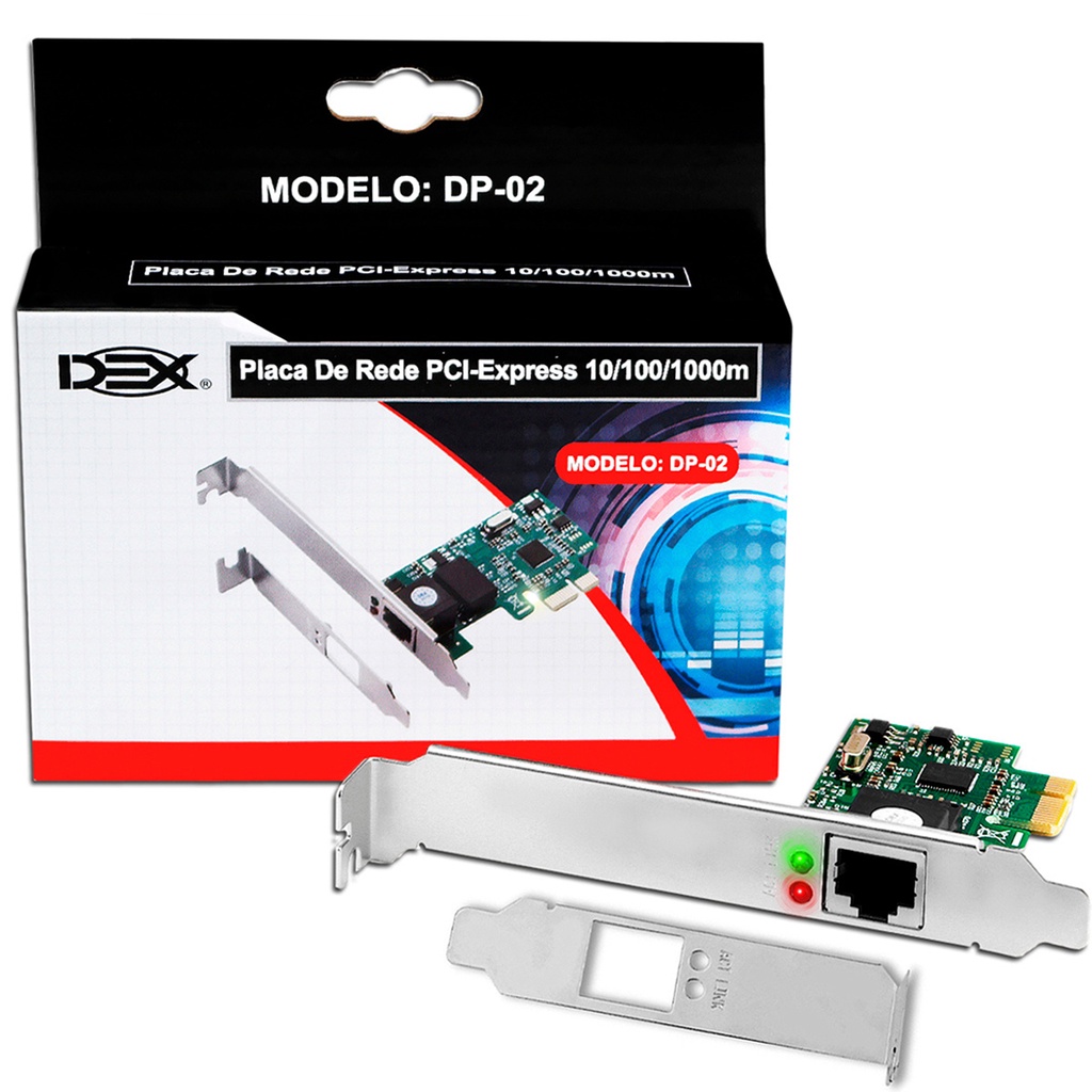 Placa De Rede Gigabit Pci-express Pcie X1 10/100/1000 Mb/s Rj45 | Shopee Brasil