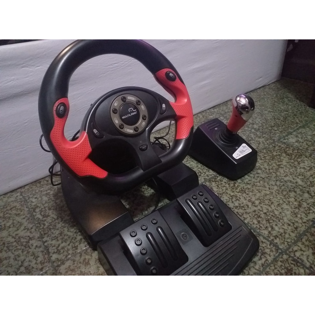 Volante Gamer Multilaser GT Shift PS3 PS2 e PC 3 em 1 | Shopee Brasil