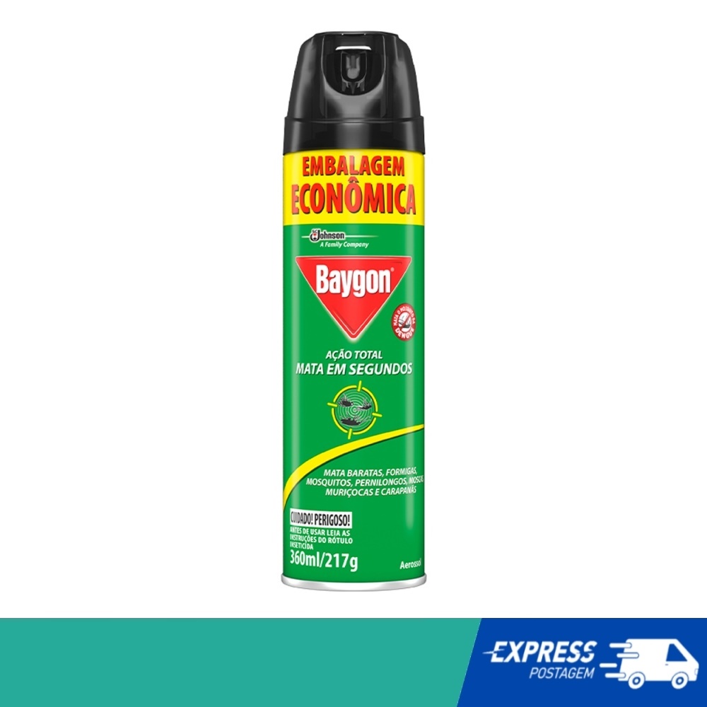 REPELENTE AEROSSOL BAYGON AÇÃO TOTAL 360 ML | Shopee Brasil