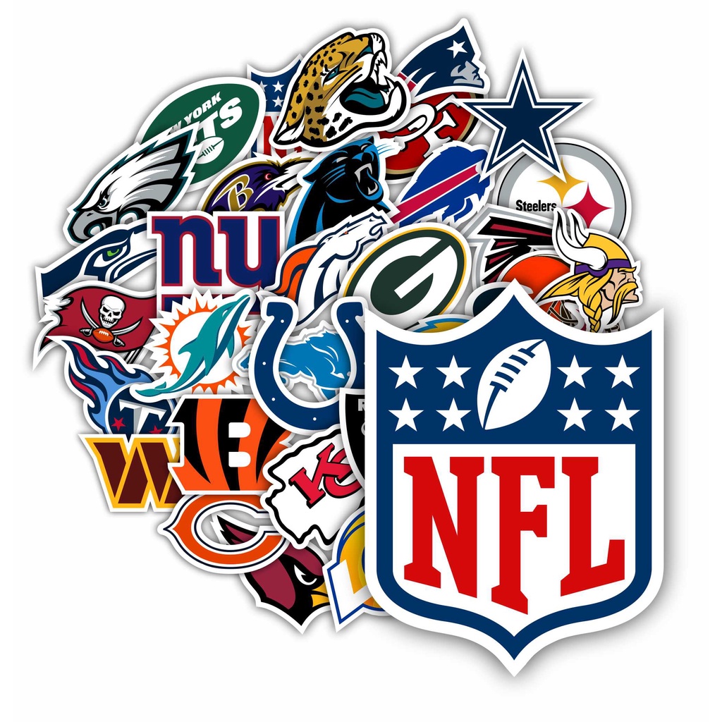 NFL Times Kit com 34 Adesivos - Pacote figurinhas Futebol Americano ...