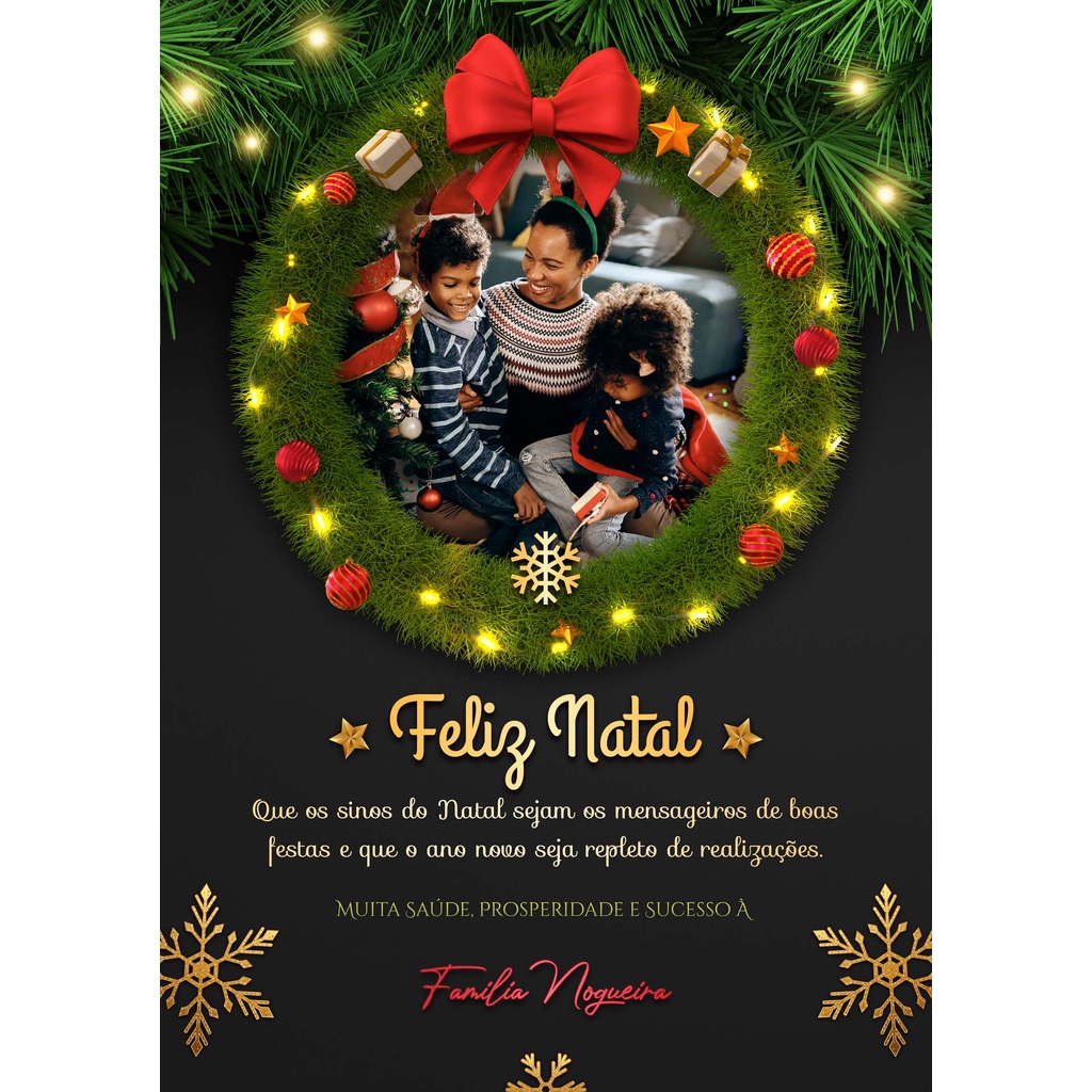 Quadro de Natal com Arte Personalizada - Tamanho A4 - Cód.04 | Shopee ...