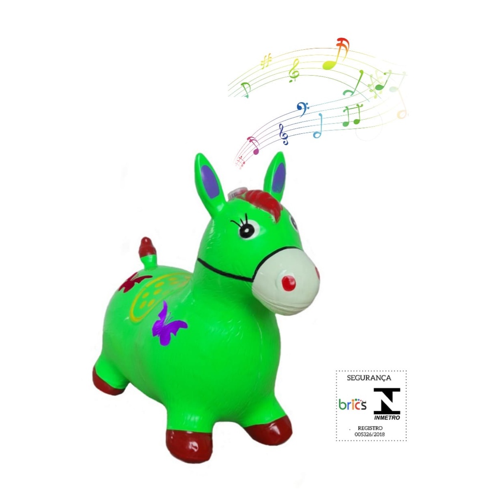 Cavalo Pula Pula Brinquedo Infantil Cavalinho Upa Upa Verde | Shopee Brasil