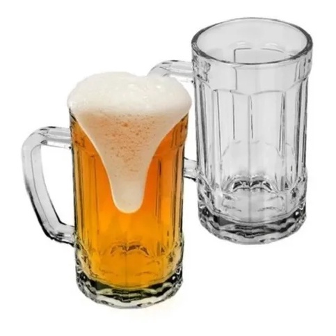 Kit Com 2 Canecas De Chopp Cerveja De Vidro 400 Ml | Shopee Brasil