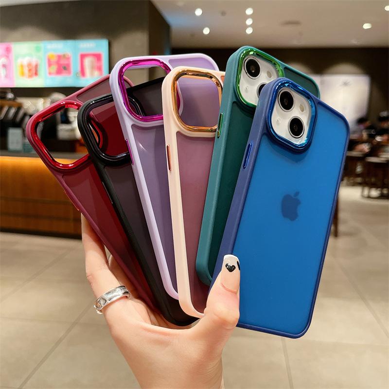 Capa Space Acrílico Fosca Colorida Para Todos os Iphone 7 8 plus x xr 11 12 pro max - Escorrega ...