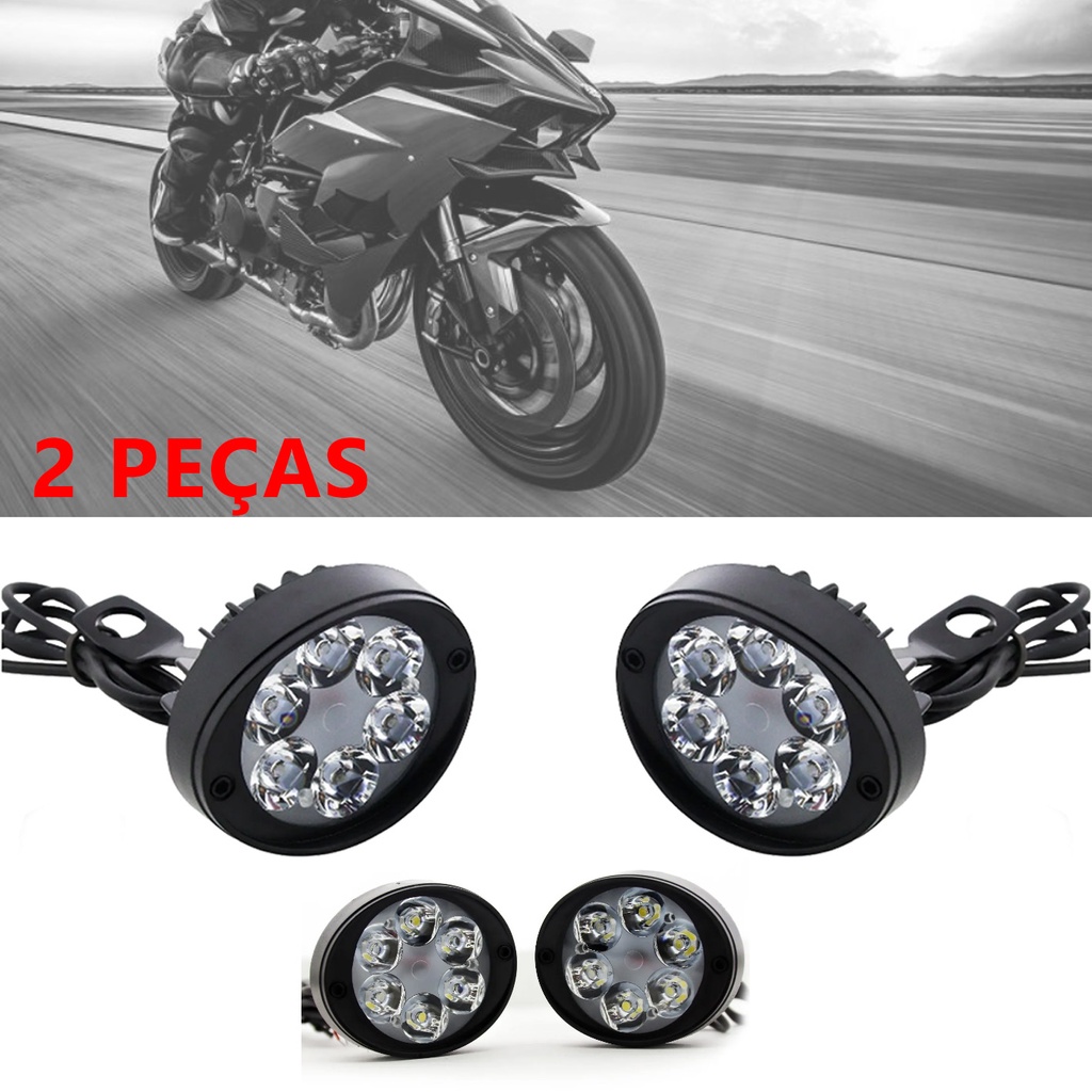 FAROL led RETROVISOR moto 36W retrovisor super branco 6000K com botão ...