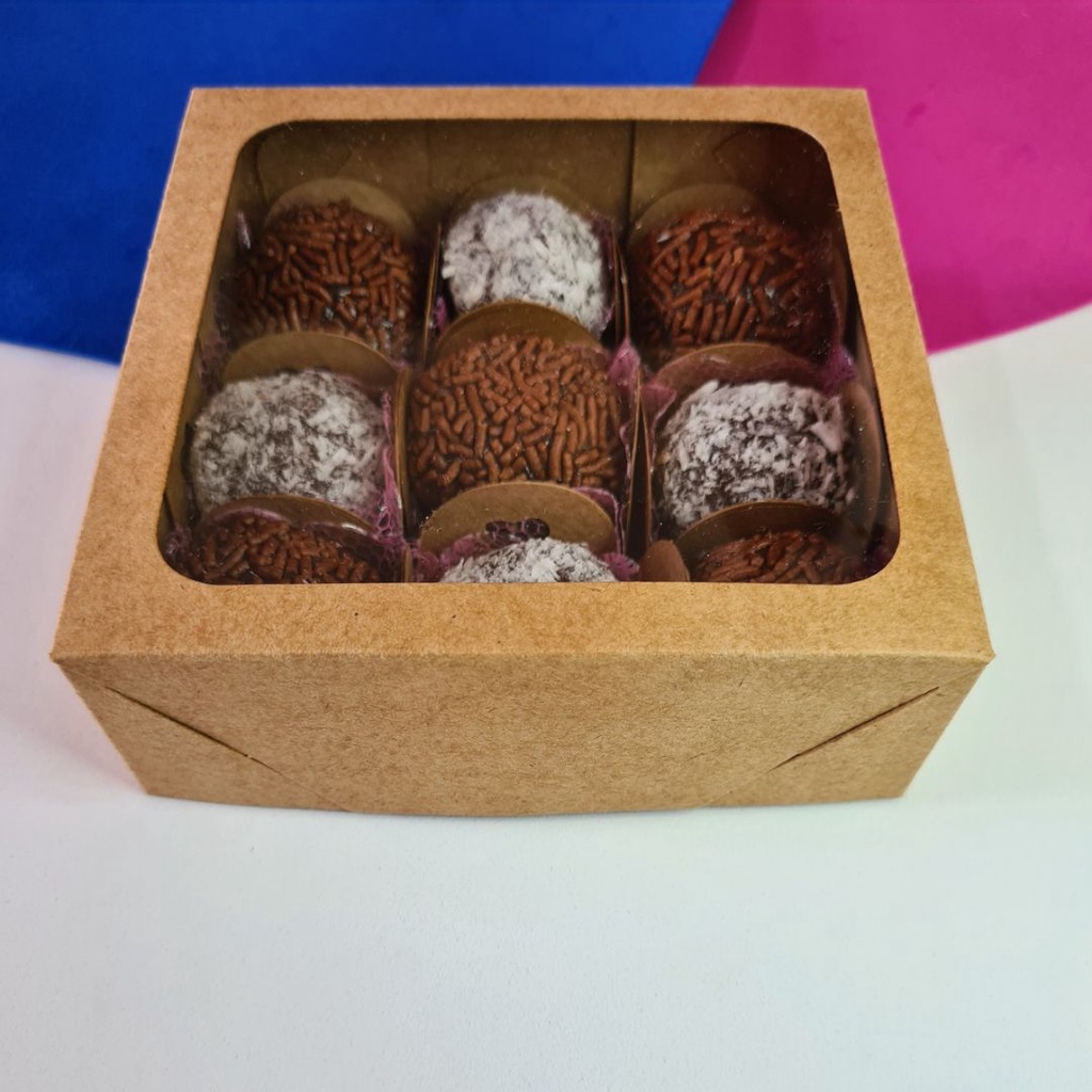 Kit 20 Caixas 12x12 para presente com visor em papel Kraft | Shopee Brasil