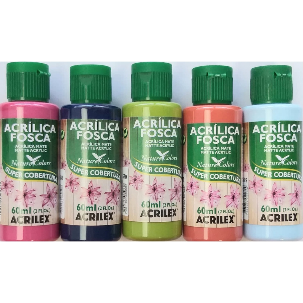 Tinta Acrilica Fosca 60 ml - mais cores - Acrilex | Shopee Brasil