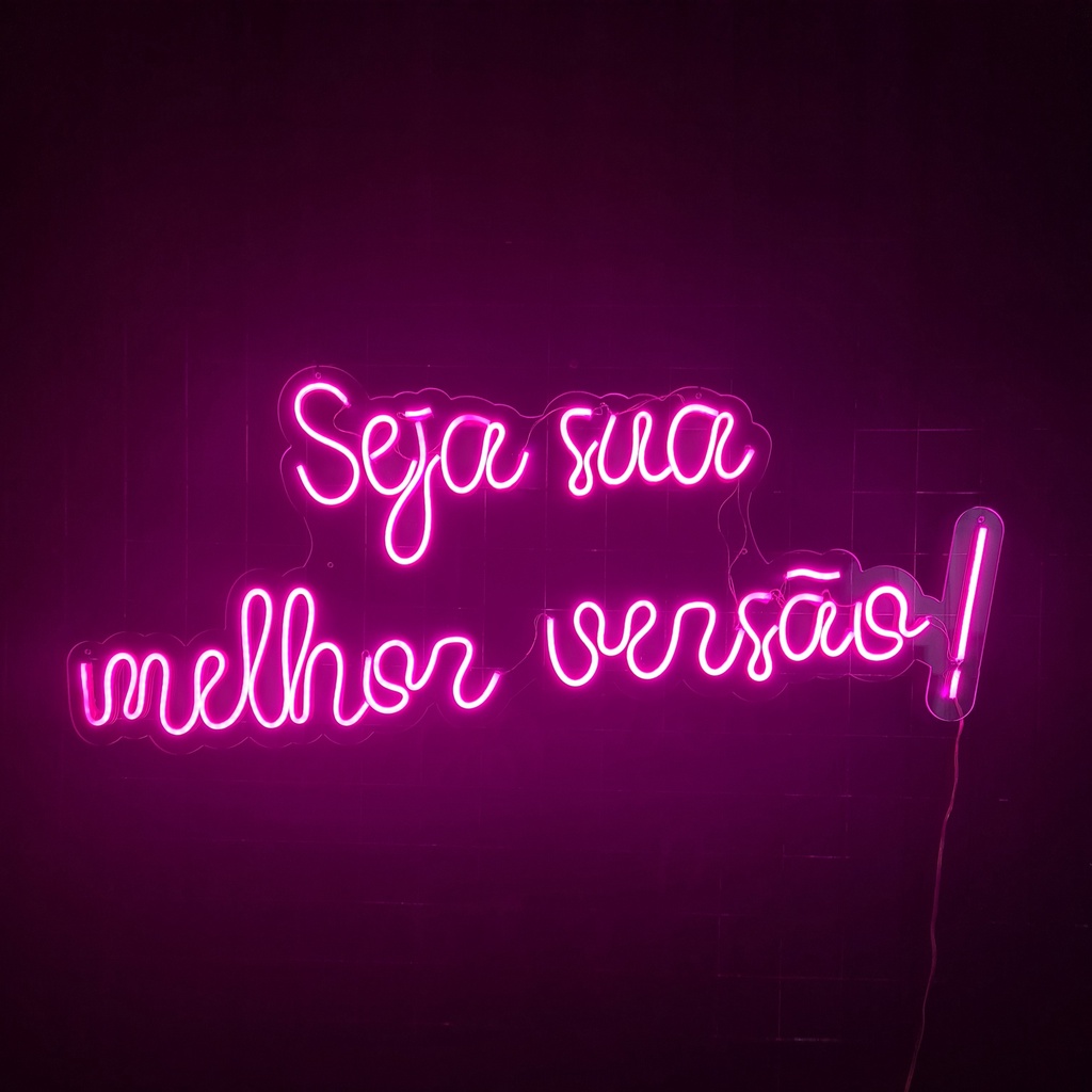 Luminoso Letreiro Placa Neon Led Seja sua melhor versão | Shopee Brasil