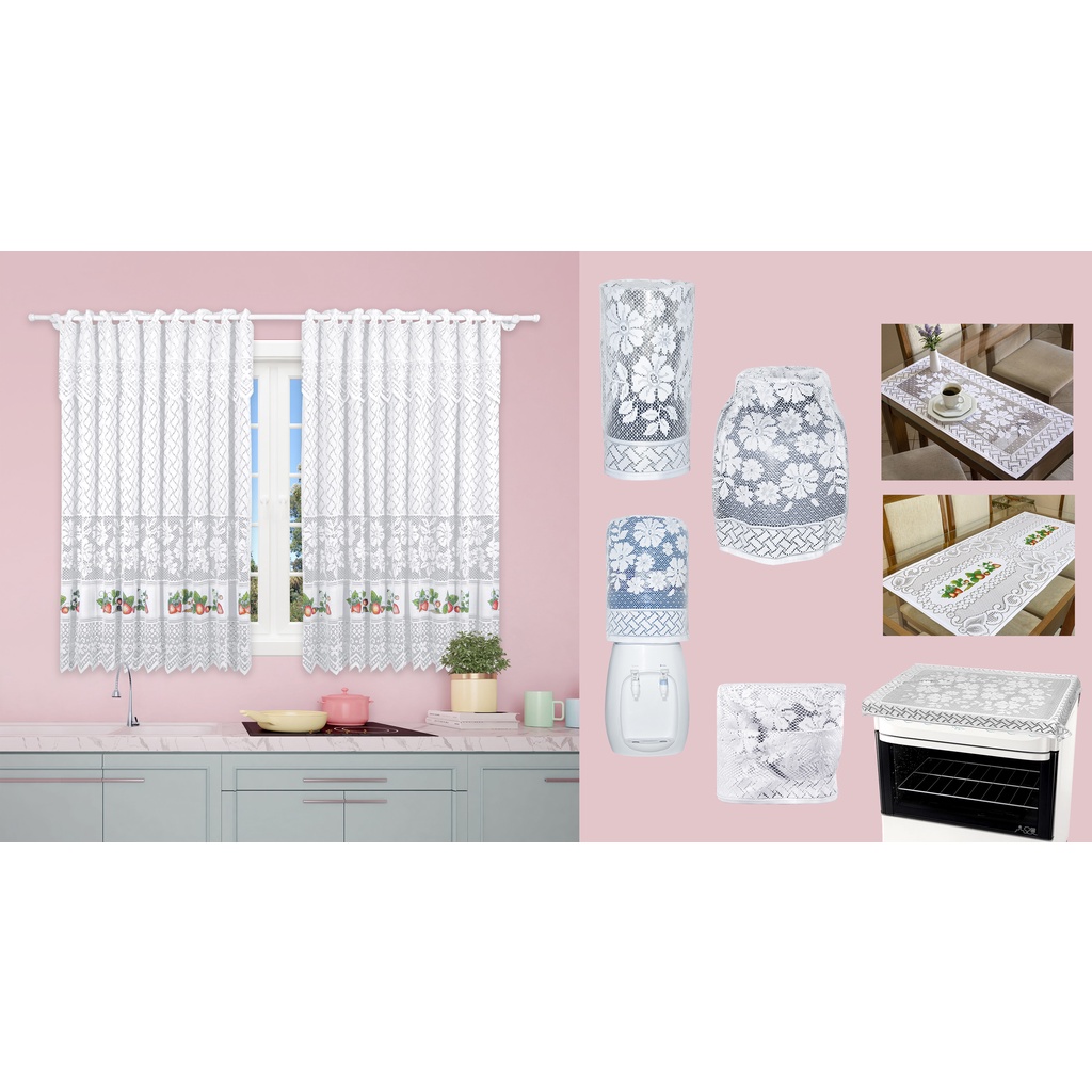 Kit Fontana - Kit de Renda para Cozinha 9 peças | Shopee Brasil