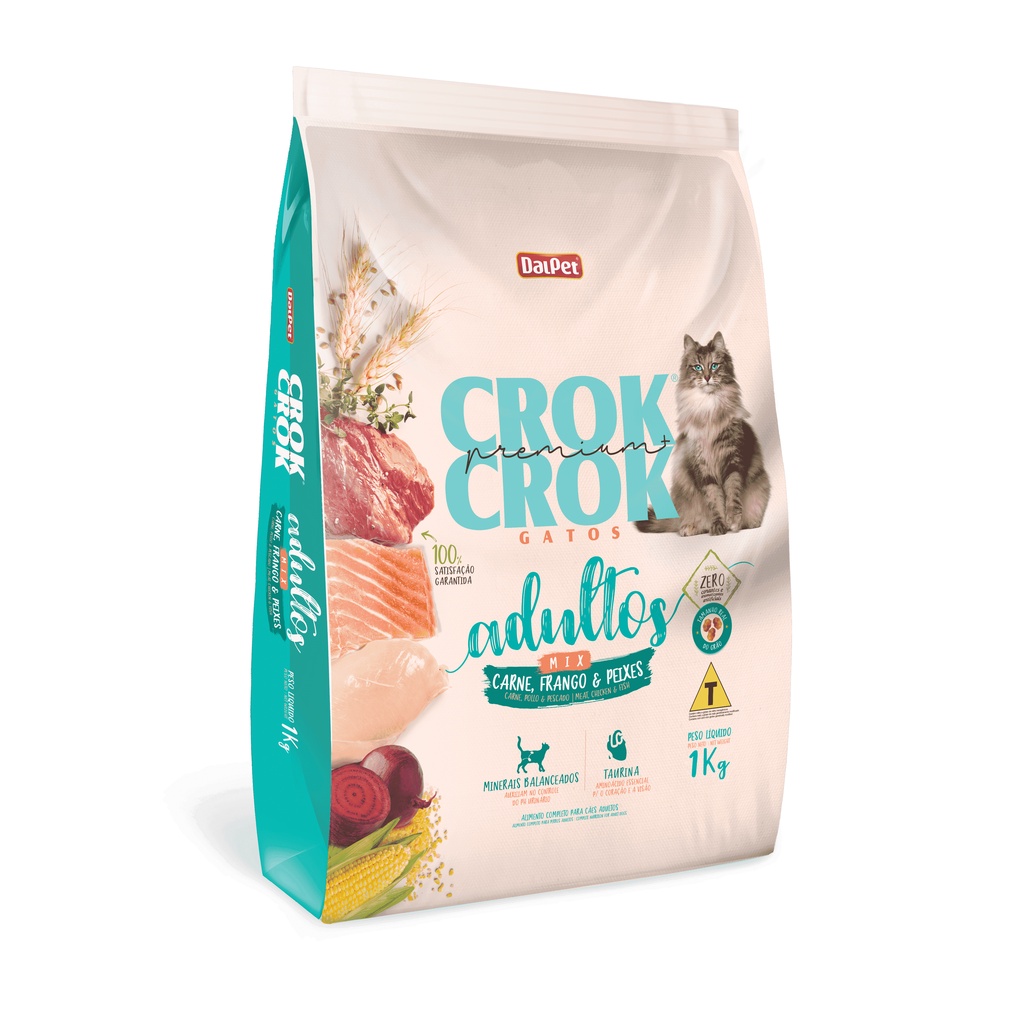 Crok Crok Mix Gatos Premium 1Kg | Shopee Brasil