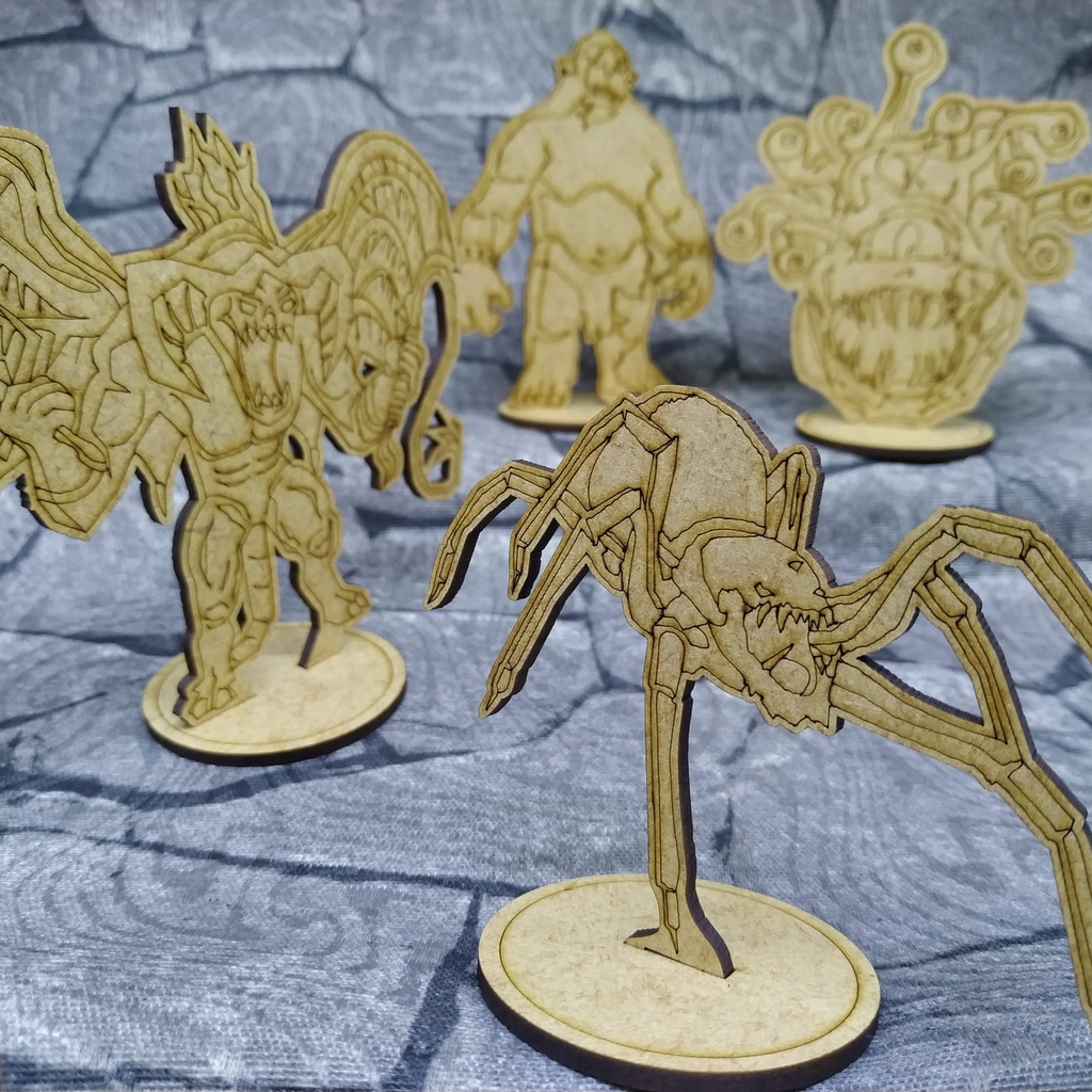 Miniatura Criatura Personagem 2D RPG Gathering Medieval D&D MDF ...