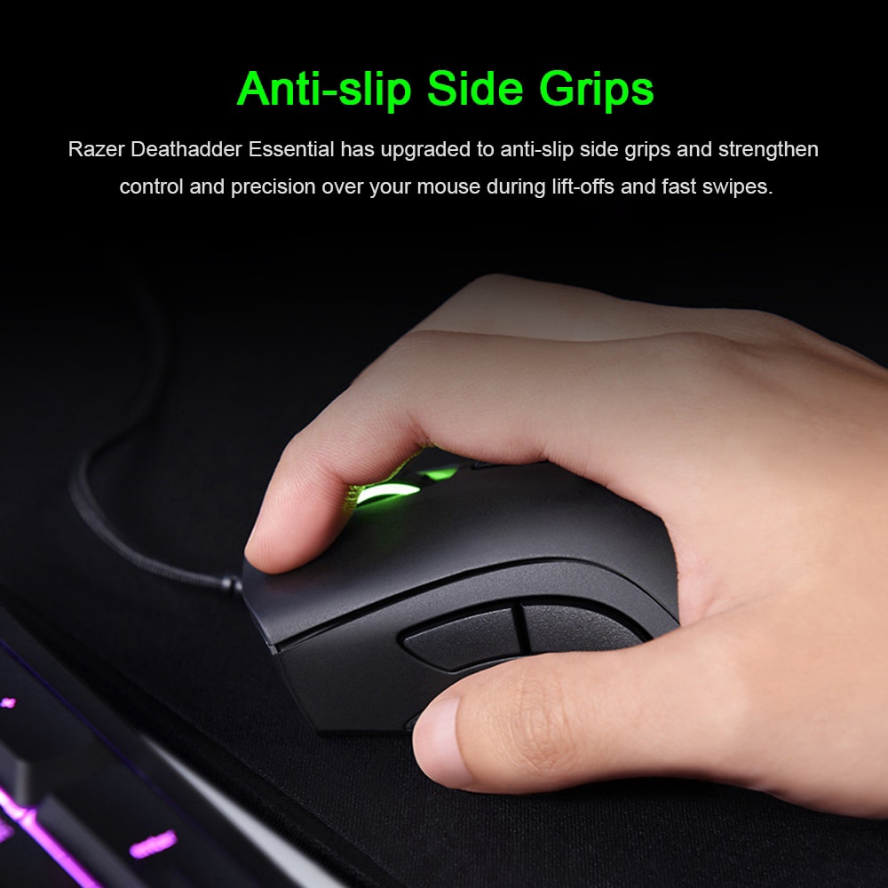 Rato Sensor Óptico Razer DeathAdder Essential Wired Gaming Mouse ...