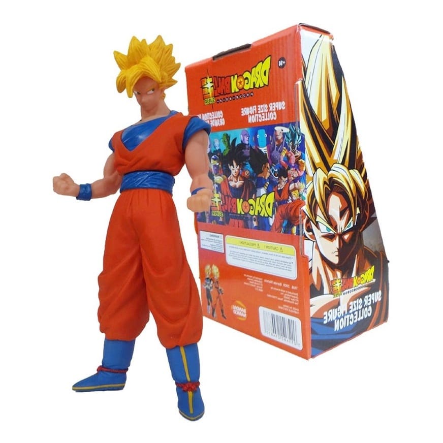 BONECO GOKU SUPER SAYAJIN - DRAGON BALL Z - SUPER SIZE FIGURE COLLECTION | Shopee Brasil
