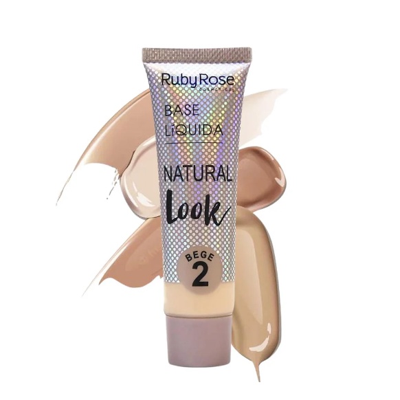 Base Líquida Natural Look - Ruby Rose 29ml Hb-8051 Liquida bege 2 ...