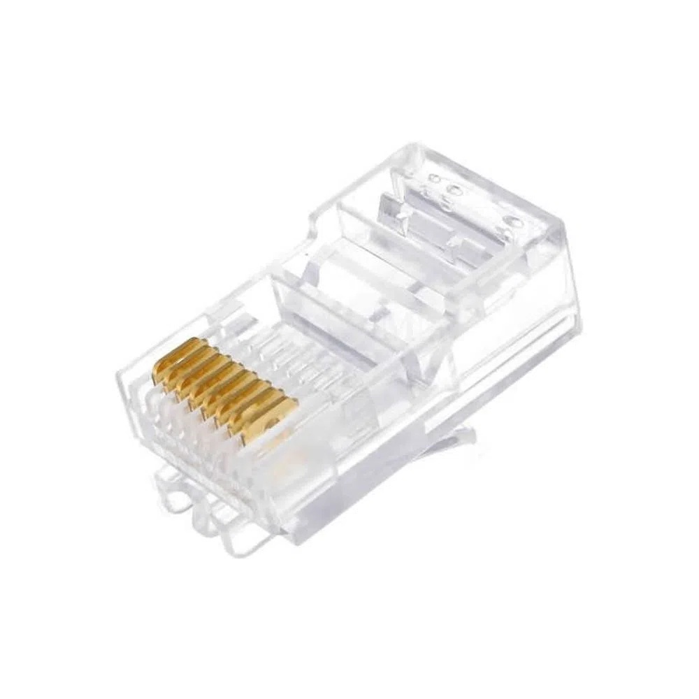 10 Conectores RJ45 Macho CAT5E - Conector para Cabo de Rede | Shopee Brasil