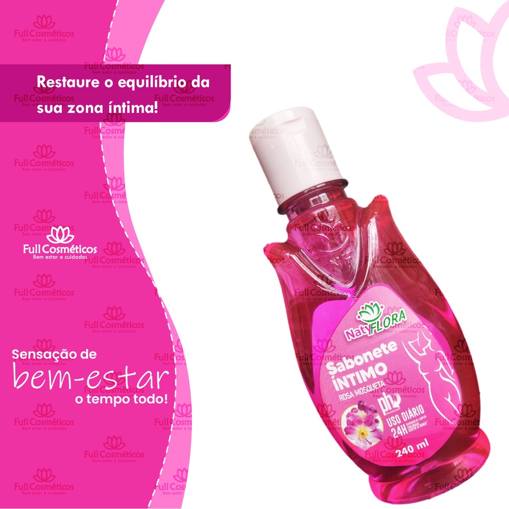 Sabonete intimo Rosa Mosqueta 240ml natyflora | Shopee Brasil