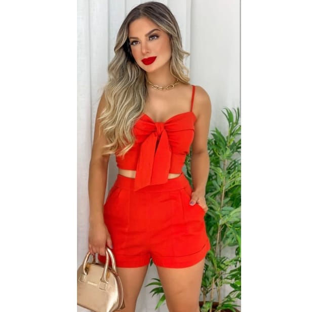 CONJUNTO FEMININA MODA NOVA ALFAIATARIA LINDA | Shopee Brasil