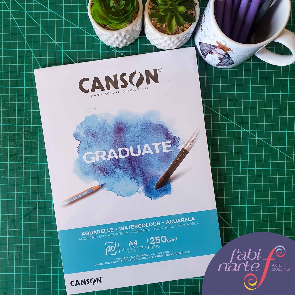 Bloco A4 Canson Graduate Aquarela | Shopee Brasil