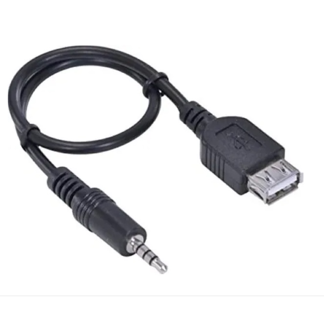 Cabo P2 Macho com usb femea Auto Mp3 Mp4 1,5Metros | Shopee Brasil