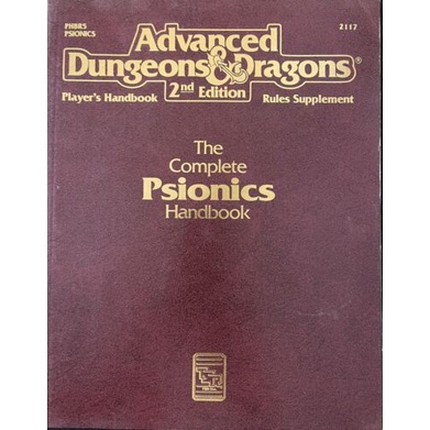 RPG - AD&D - Advanced Dungeons & Dragons - The Complete Psionics Handbook | Shopee Brasil