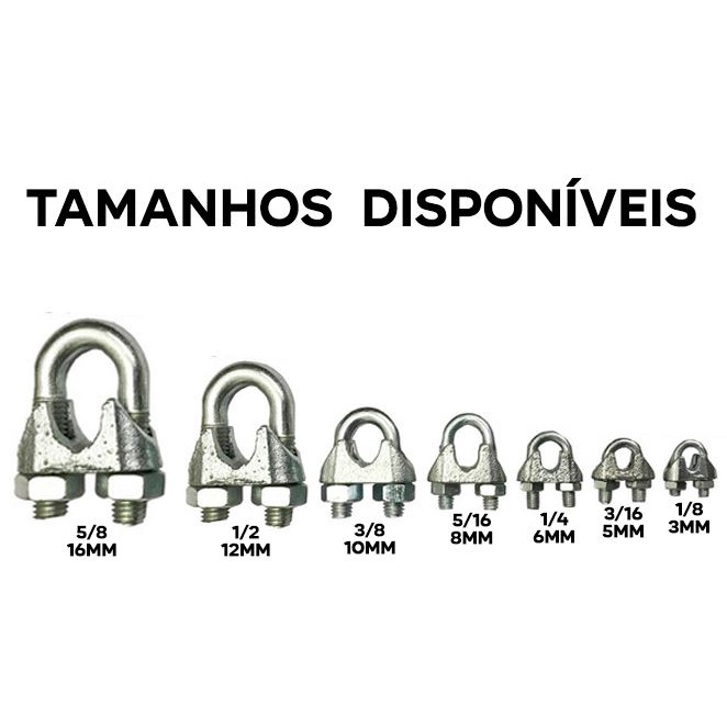 Clips Grampo P/cabo De Aco Academia | Shopee Brasil