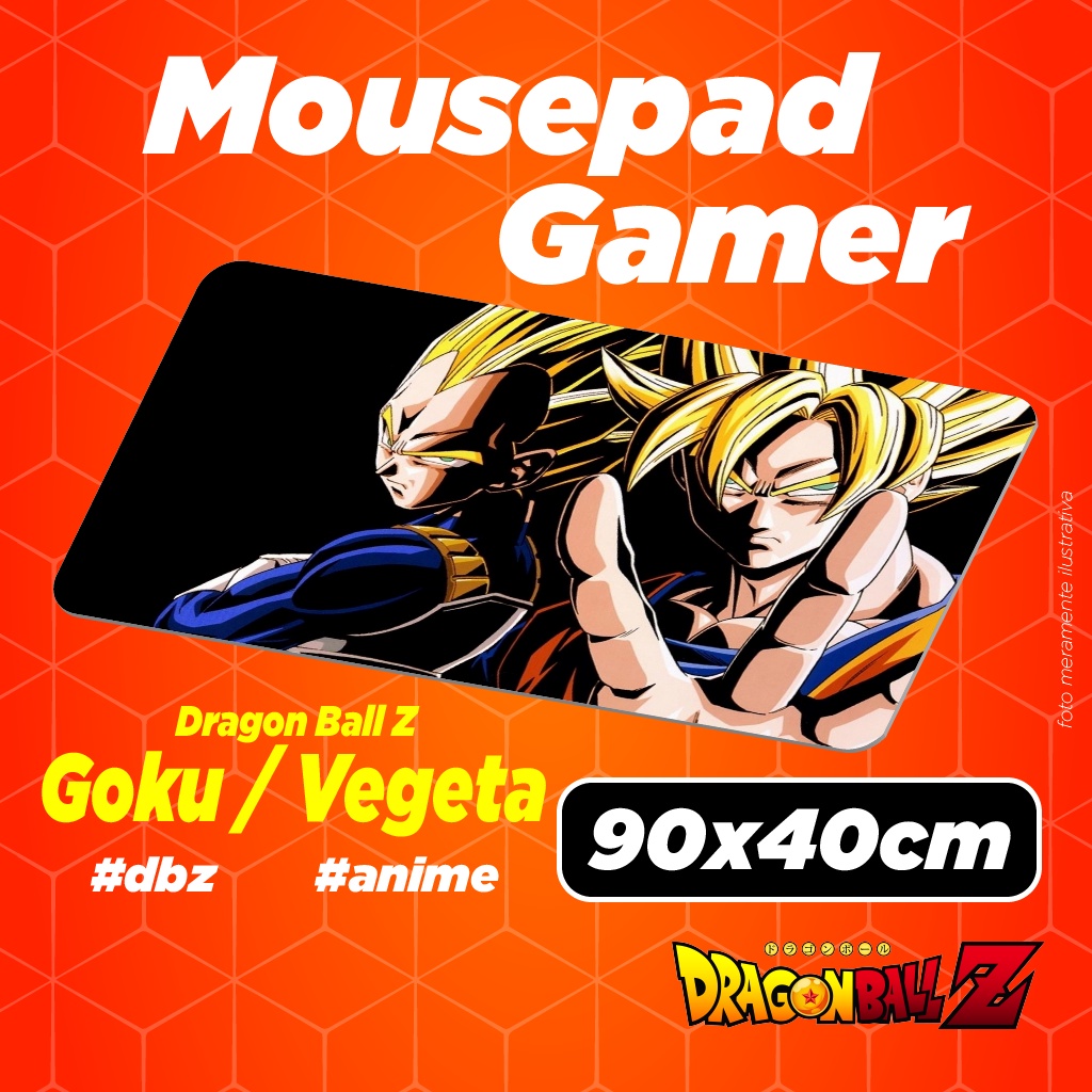 Mouse Pad Gamer Personalizado - Goku Vegeta - Dragon Ball Z - DBZ ...