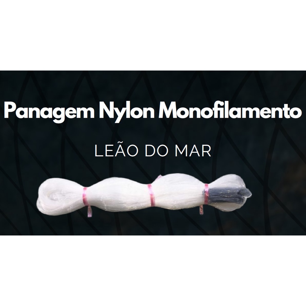 Panagem Pano de Rede Monofilamento Leão do Mar (Malha 4 Fio 0.30mm c/48 ...