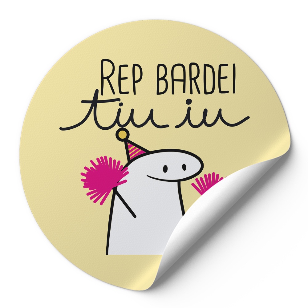 48 Tag Adesivos Rotulos Para Empresa 4,2X4,2Cm Meme Bento Aniversário ...