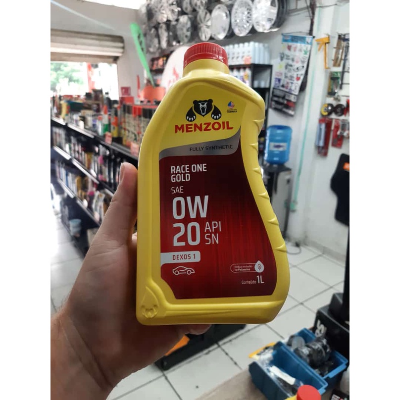 Óleo lubrificante 0w20 Sn sintético Race one Gold Dexos1 Menzoil | Shopee Brasil