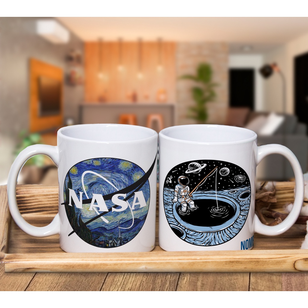Caneca Personalizada Nasa Vangogh Universo Astronauta com Nome | Shopee Brasil