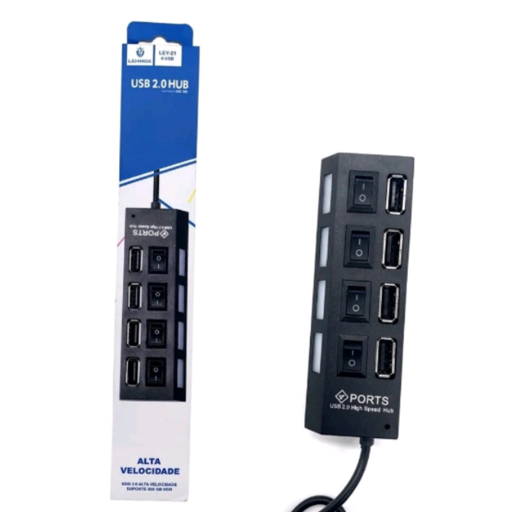 Hub USB com 4 portas USB 2.0 | Shopee Brasil