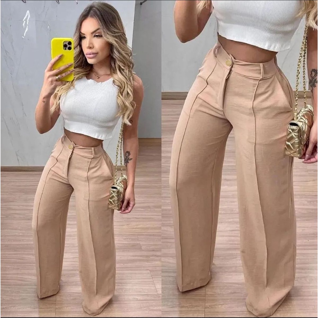 Pantalona calça alfaiataria elegante e fina Roupa Feminina Diversas ...