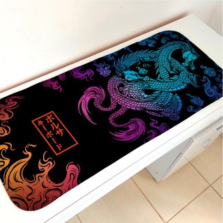 Mouse Pad Gamer Dragão Chinês Rainbow Anime Extra Grande 90x40 70x30 ...