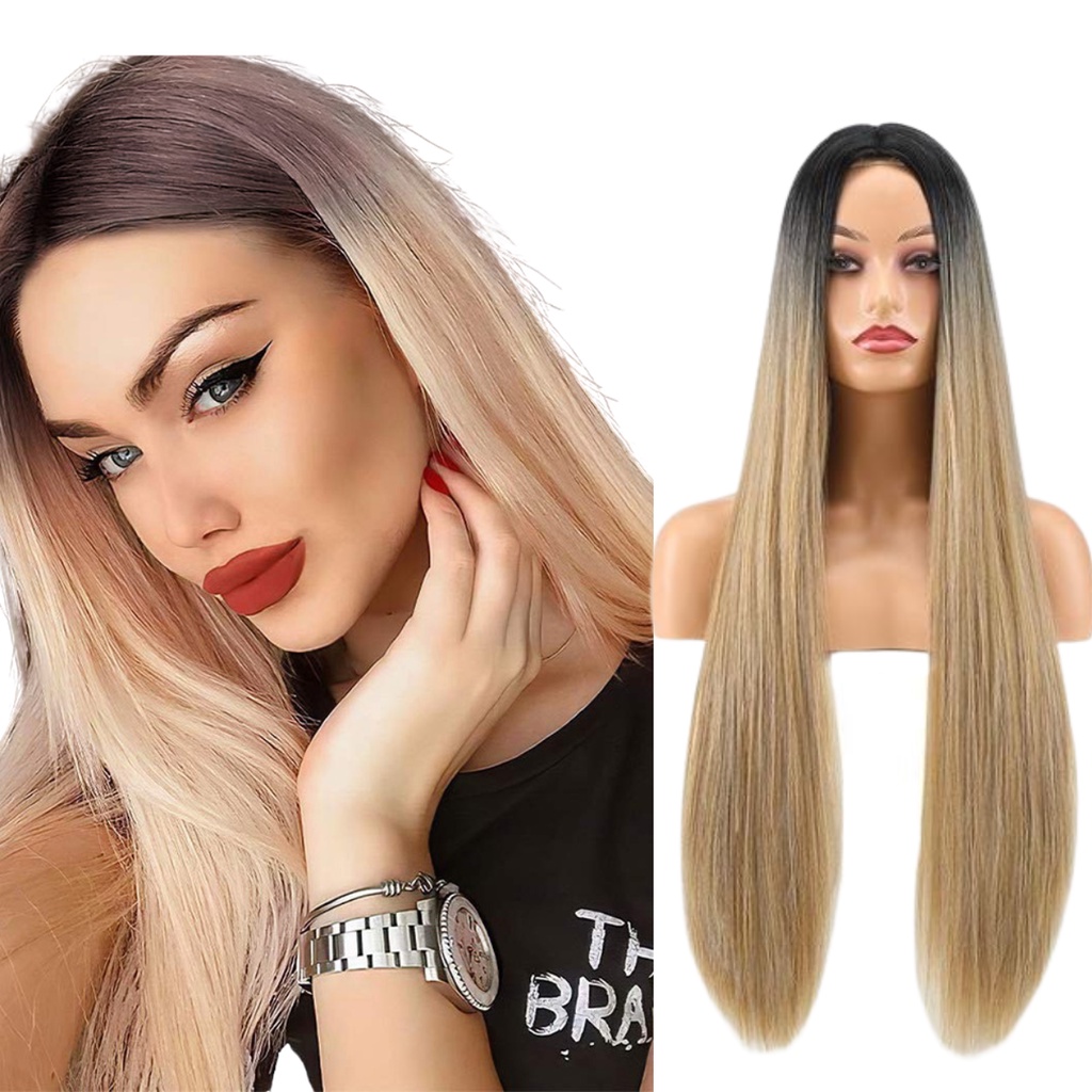 Peruca Lace Wig Lisa Fibra Futura Natural 70cm P/pranchar Varias Cores ...