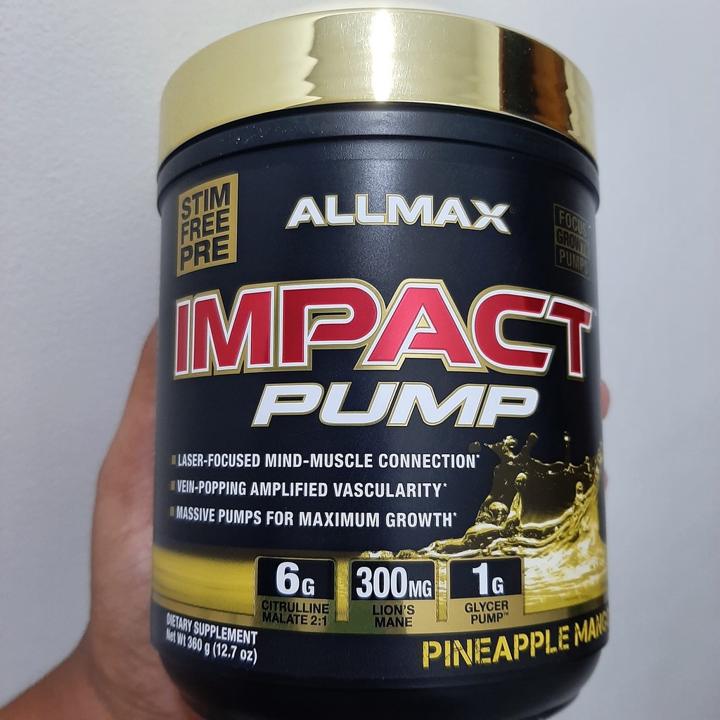 Pre Treino Impact Pump Allmax, 360g Americano Importado USA | Shopee Brasil